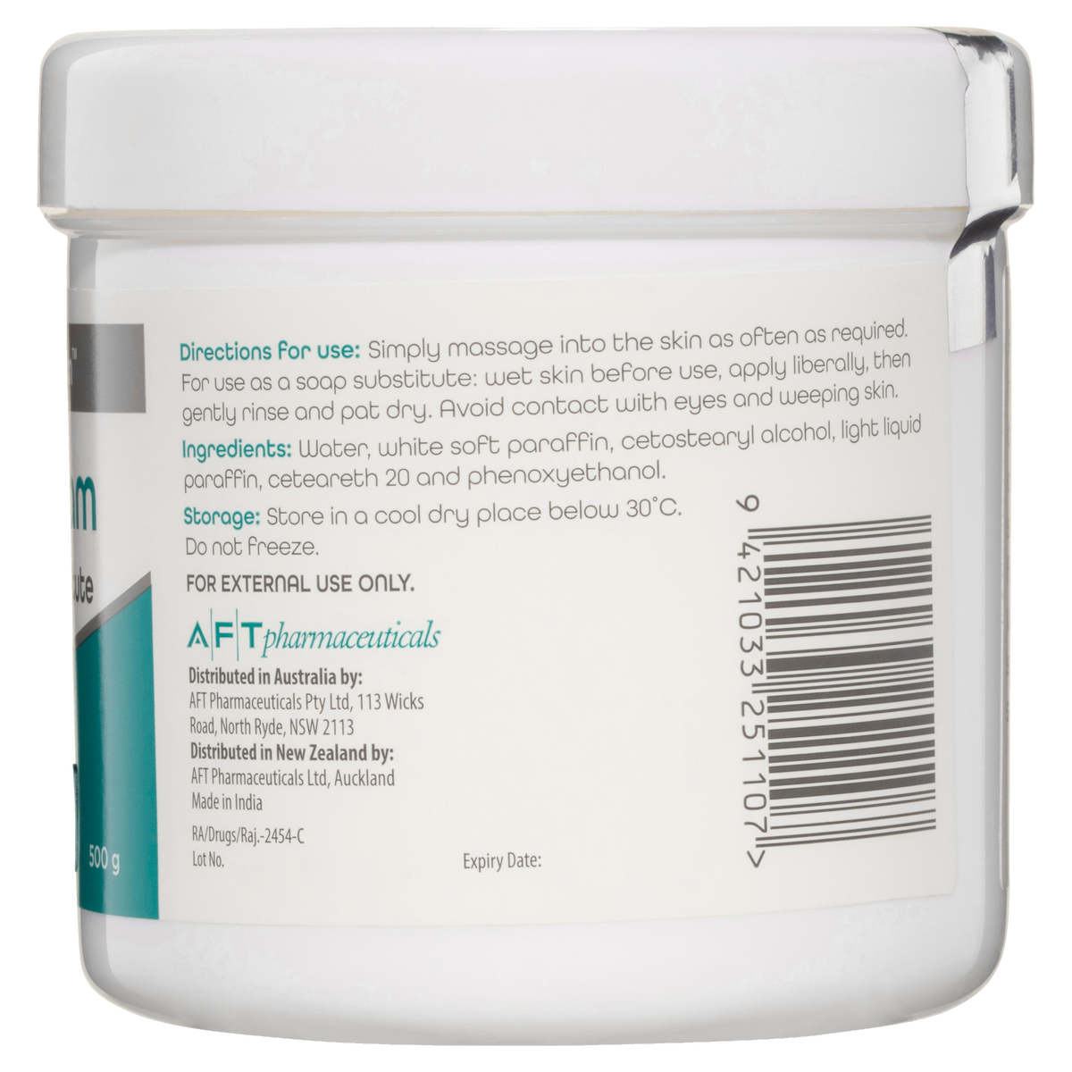 Topiderm Aqueous Cream Sls Free 500g – Alive Pharmacy Warehouse
