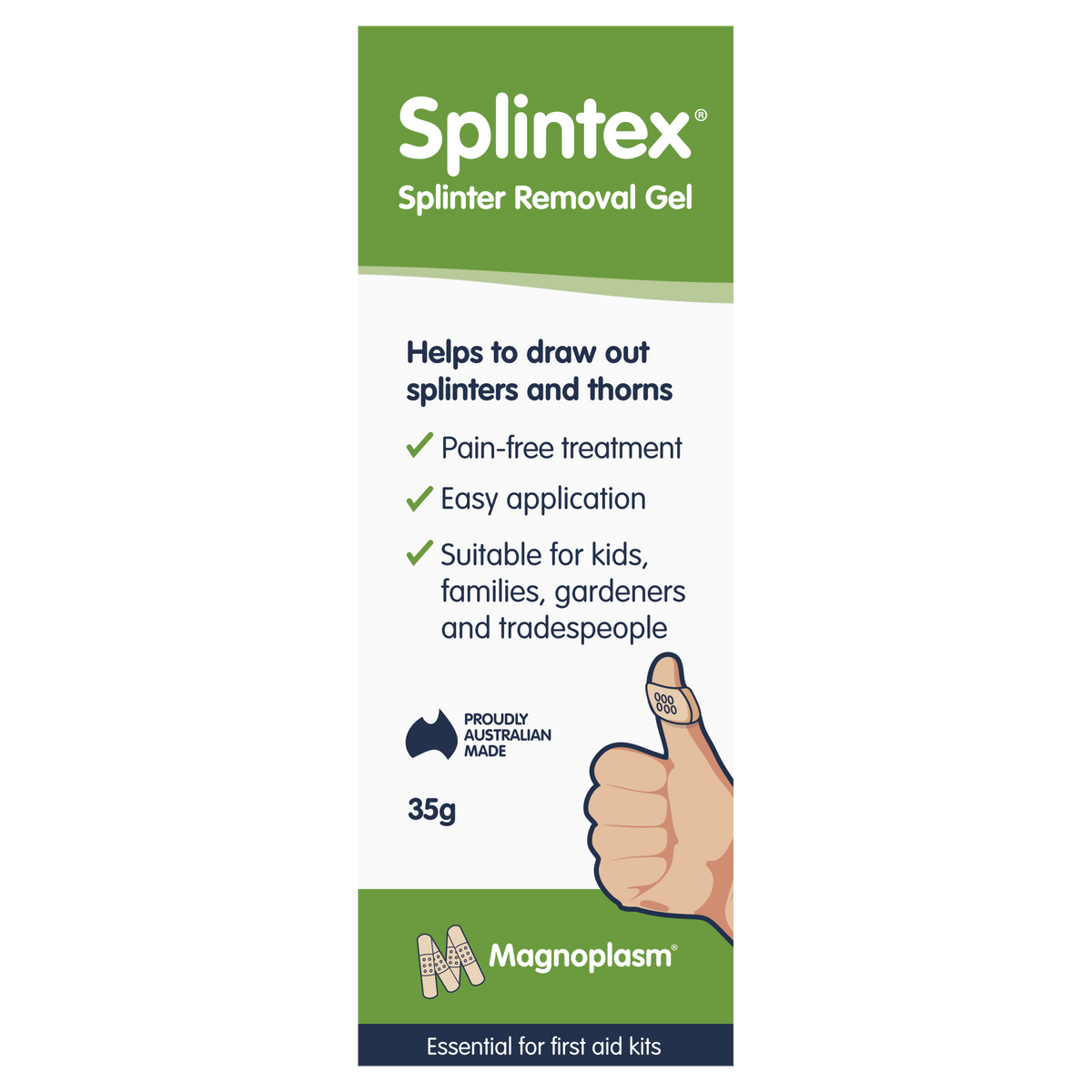 Buy Magnoplasm Splintex Splinter Removal Gel 35G – Alive Pharmacy Warehouse