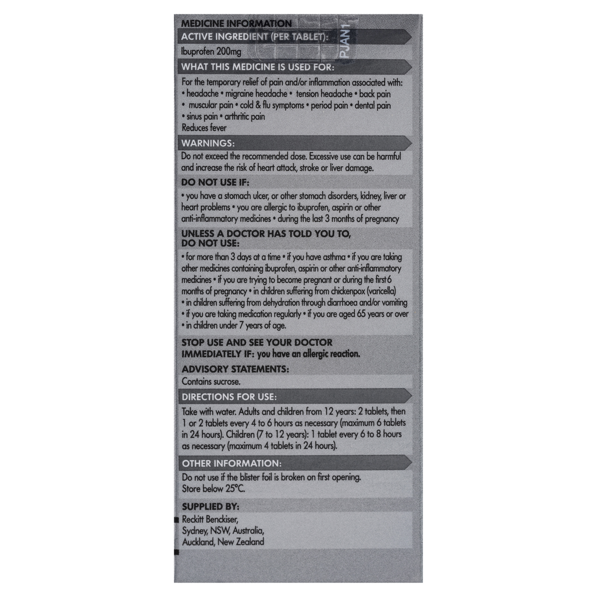 Buy Nurofen 200mg Caplets 96 – Alive Pharmacy Warehouse