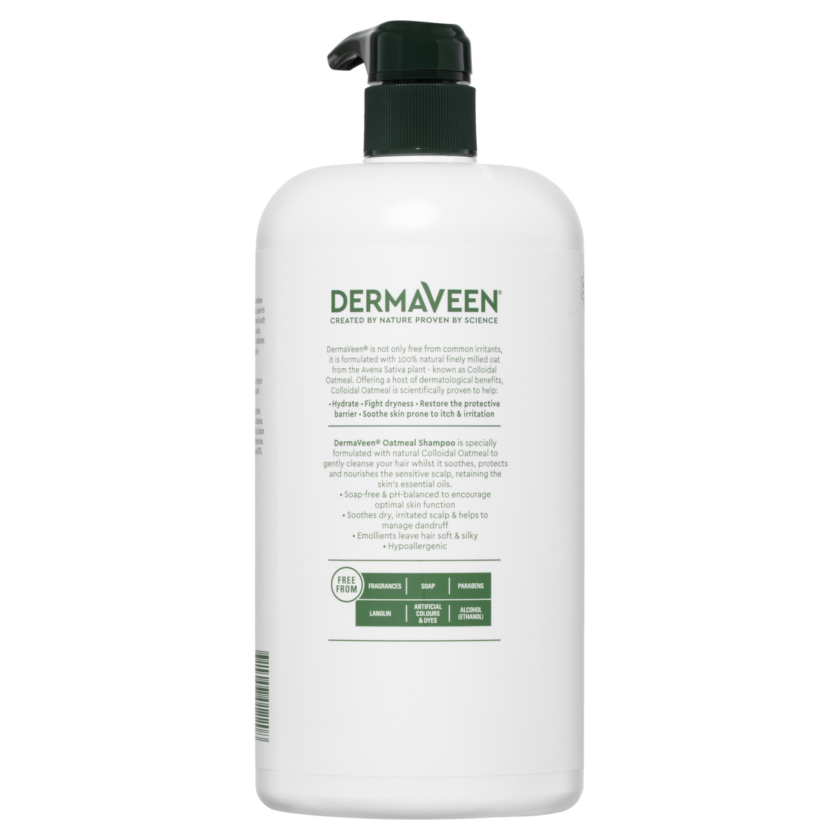 Buy DermaVeen Oatmeal Shampoo for Dry, Flaky or Sensitive Scalps 1L ...
