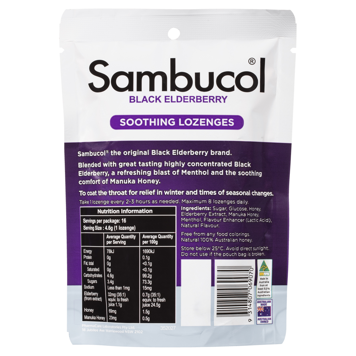 Buy Sambucol Soothing Relief Nose & Throat Lozenge 16 Pack – Alive ...