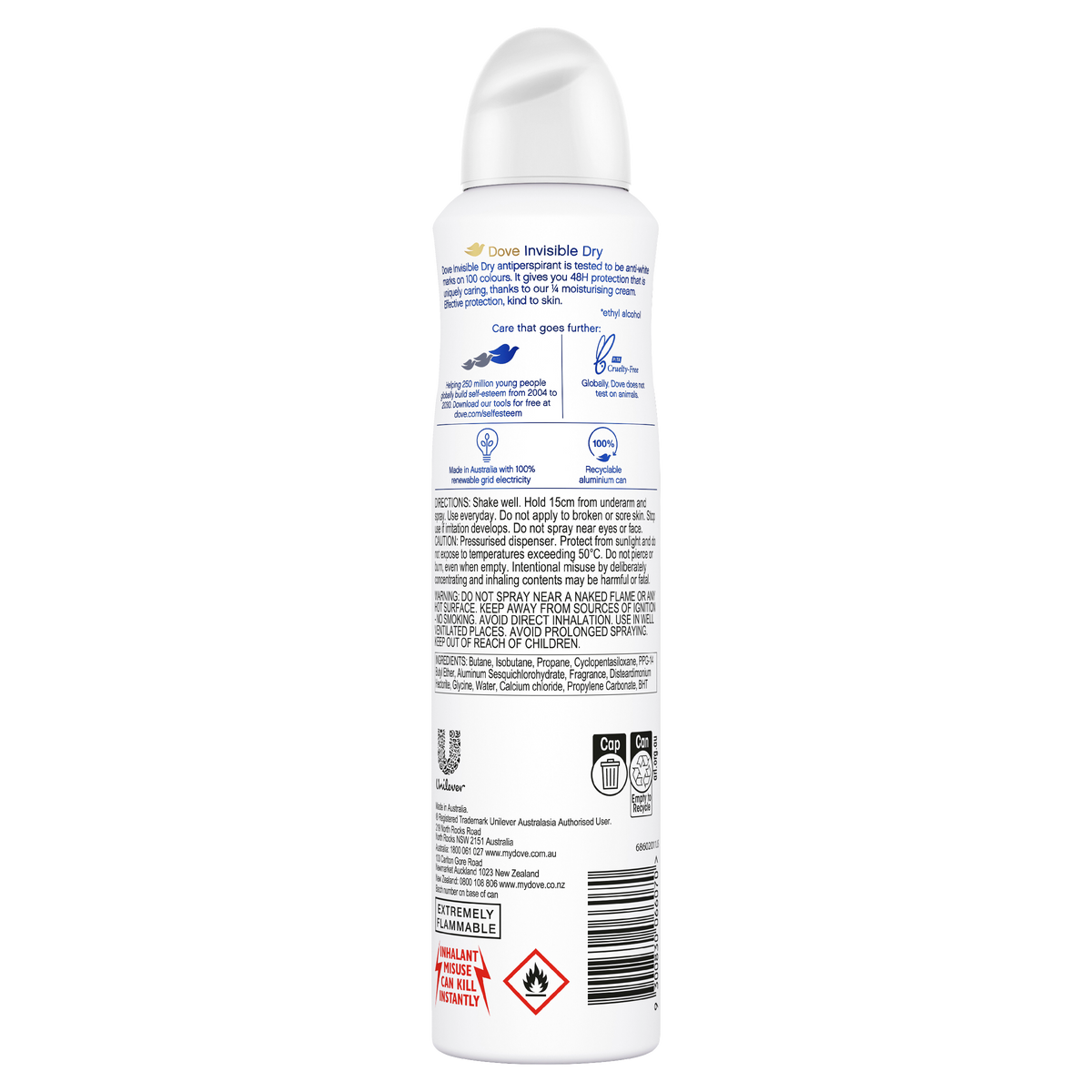 Buy Dove Antiperspirant Aerosol Invisible Dry Floral Touch Deodorant ...