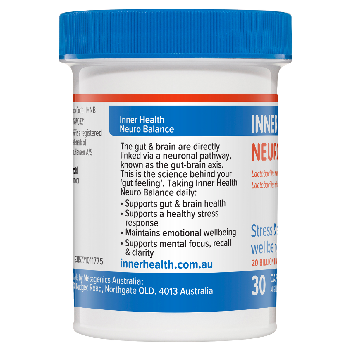 Buy Inner Health Neuro Balance Probiotic 30 Capsules – Alive Pharmacy ...