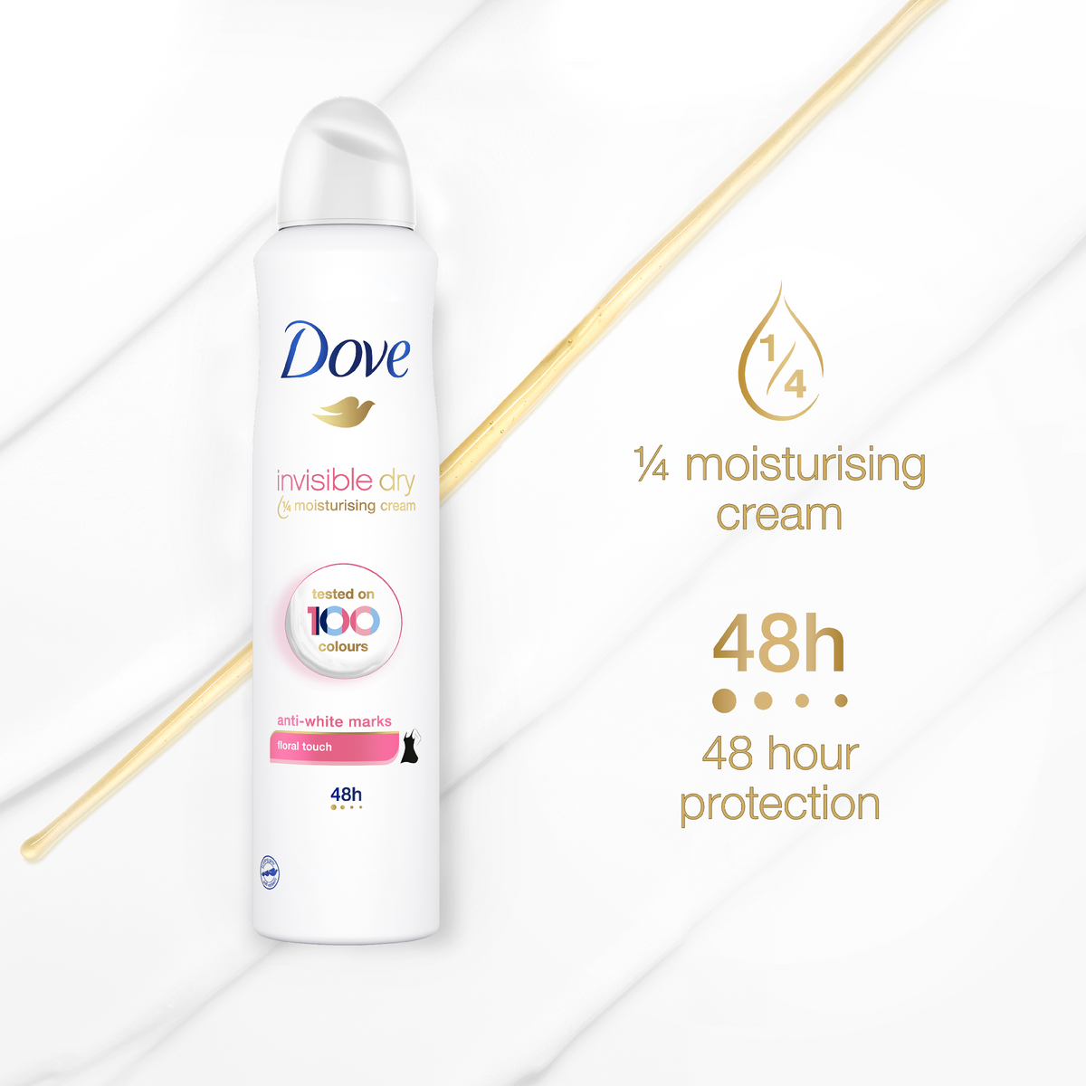 Buy Dove Antiperspirant Aerosol Invisible Dry Floral Touch Deodorant ...