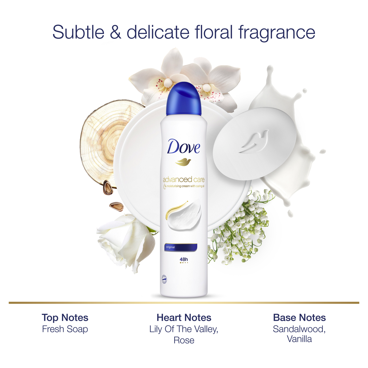Buy Dove Advanced Care Antiperspirant Aerosol Deodorant Original 150 ML ...