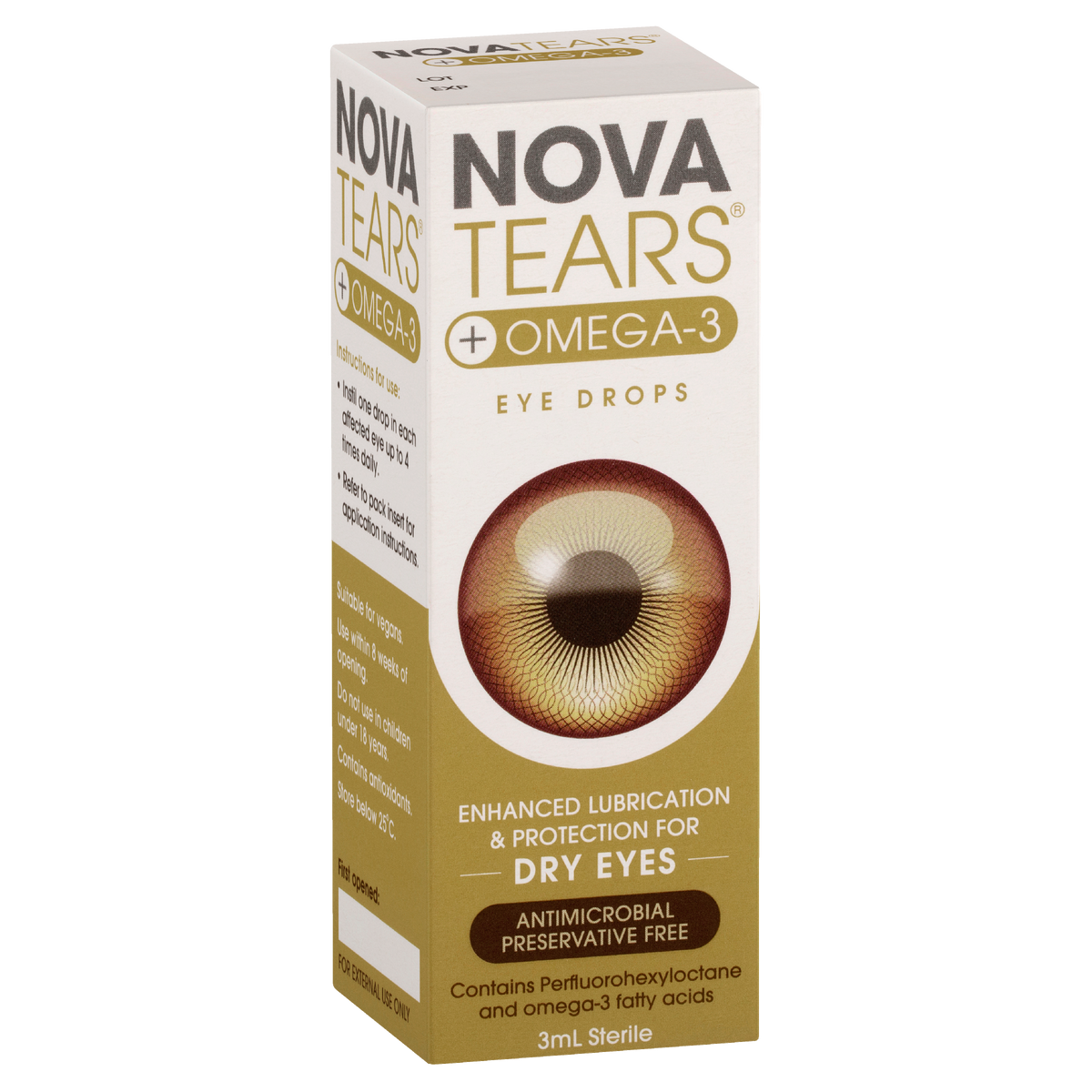 Novatears + Omega3 Eye Drops 3mL – Alive Pharmacy Warehouse