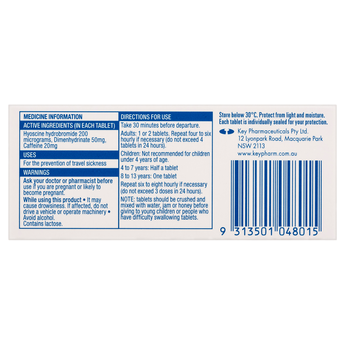 Buy TravaCalm 10 Tablets – Alive Pharmacy Warehouse