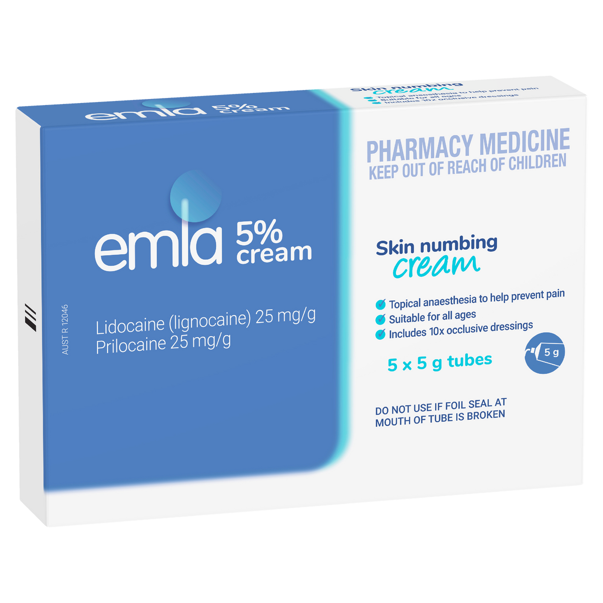 Buy Emla 5% Cream 5G tube with 2 dressings – Alive Pharmacy Warehouse