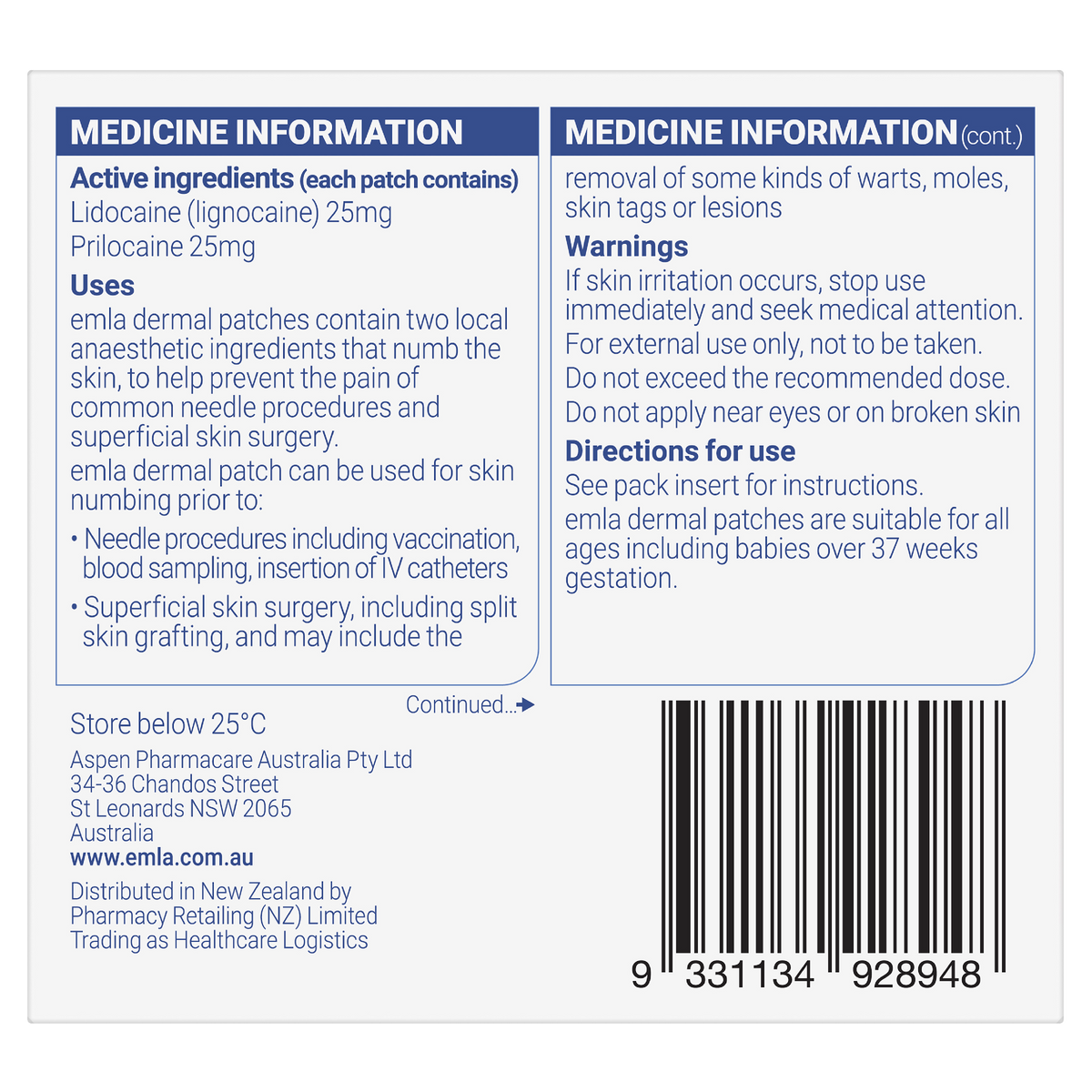 Buy Emla 5% Cream 5G tube with 2 dressings – Alive Pharmacy Warehouse
