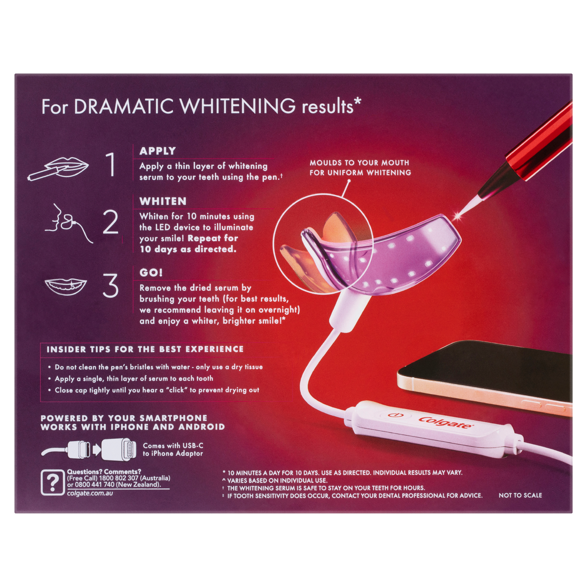 Buy Colgate Optic White FlexLight LED Whitening Kit, At Home Whitening ...