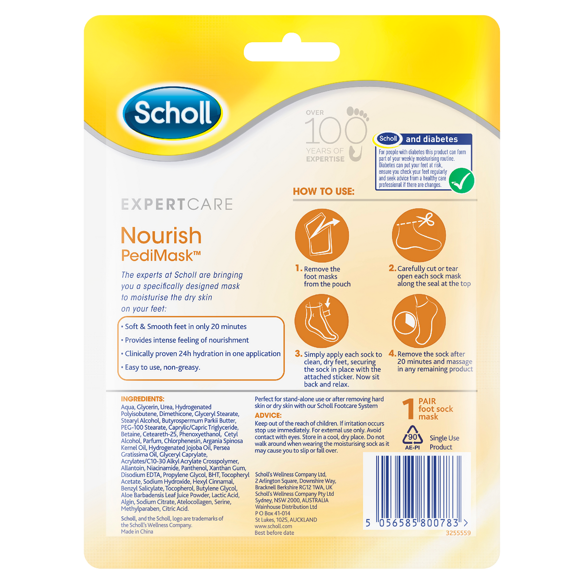 Buy Scholl ExpertCare Nourish Triple Oil Blend PediMask – Alive ...