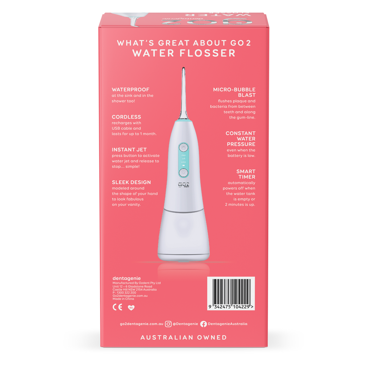 Buy GO2 Dentagenie Water Flosser – Alive Pharmacy Warehouse