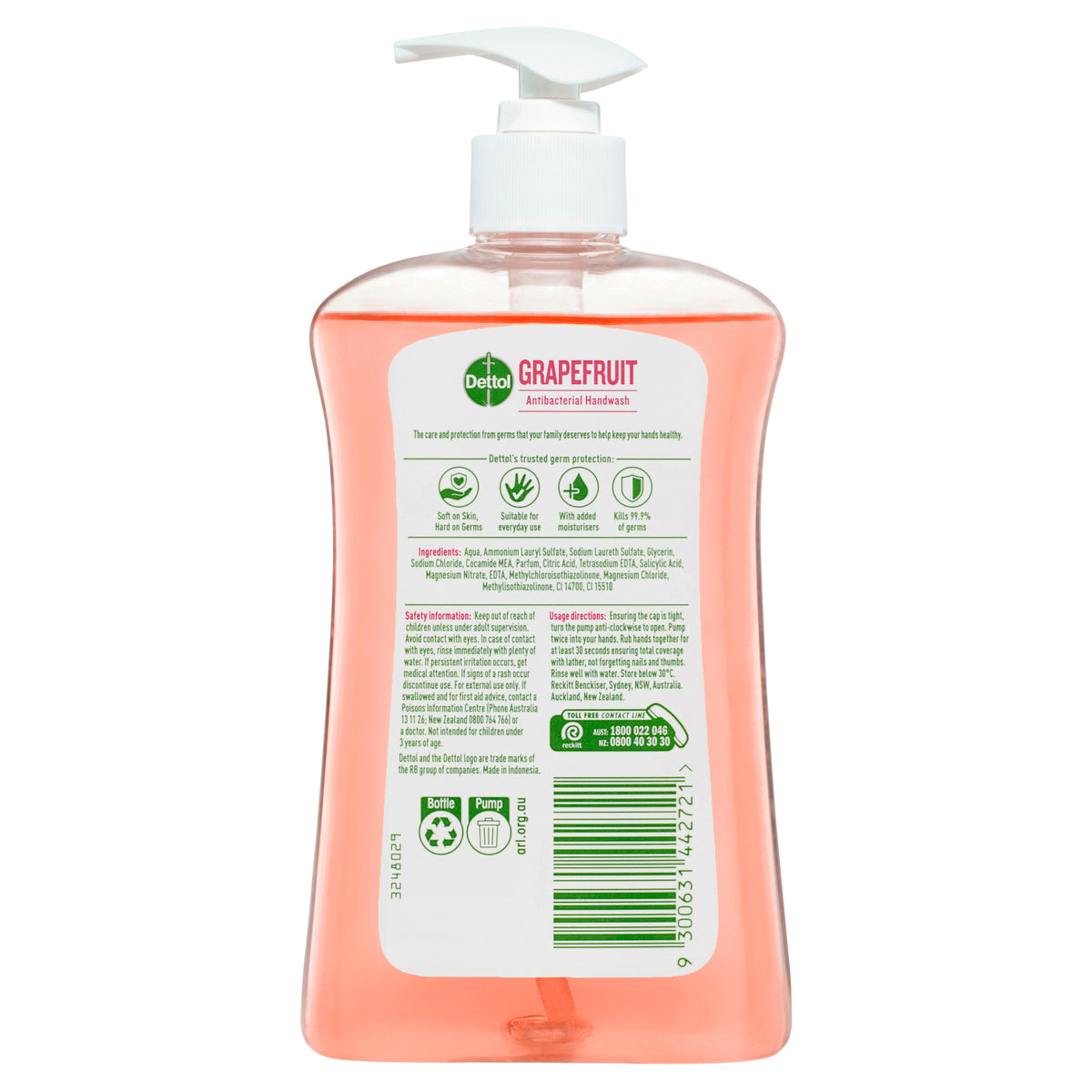 Buy Dettol Antibacterial Liquid Handwash Pump Grapefruit 500Ml – Alive ...