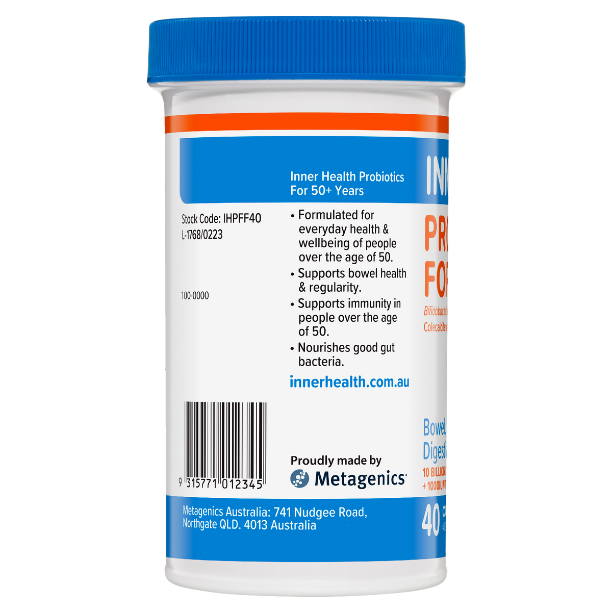 Inner Health Probiotics for 50+ Years 40 Capsules – Alive Pharmacy ...