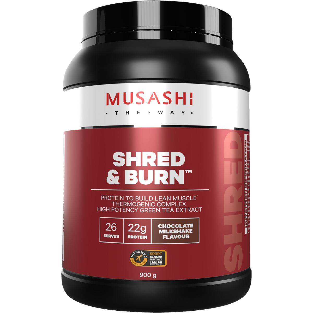 Buy Musashi Shred & Burn Protein Powder 900g – Alive Pharmacy Warehouse