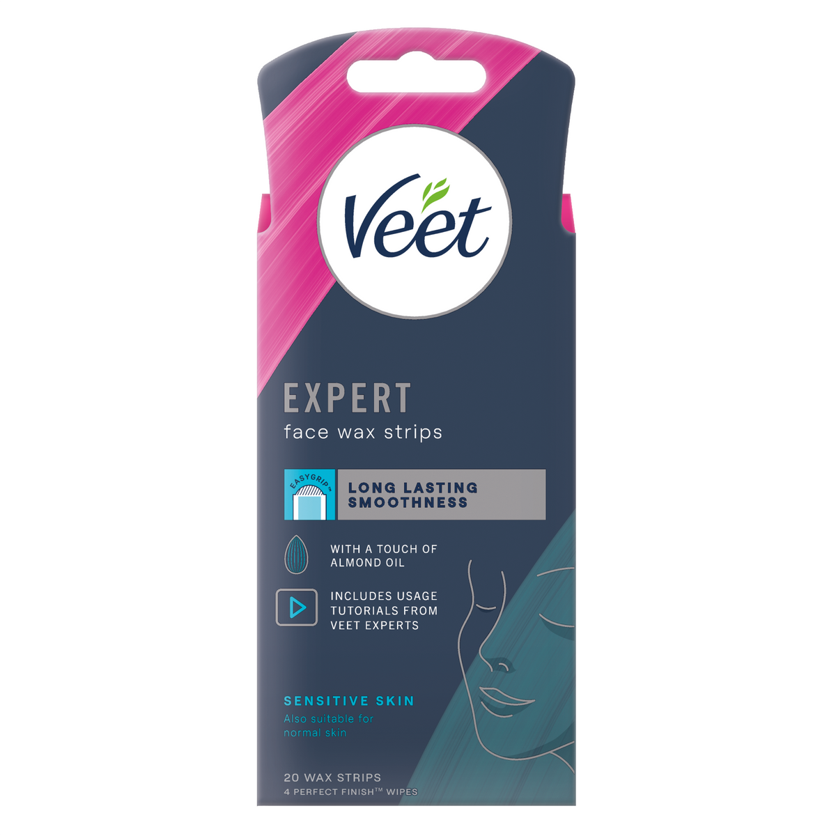 Buy Veet Expert Face Wax Strips For Sensitive Skin 20 Pack – Alive ...