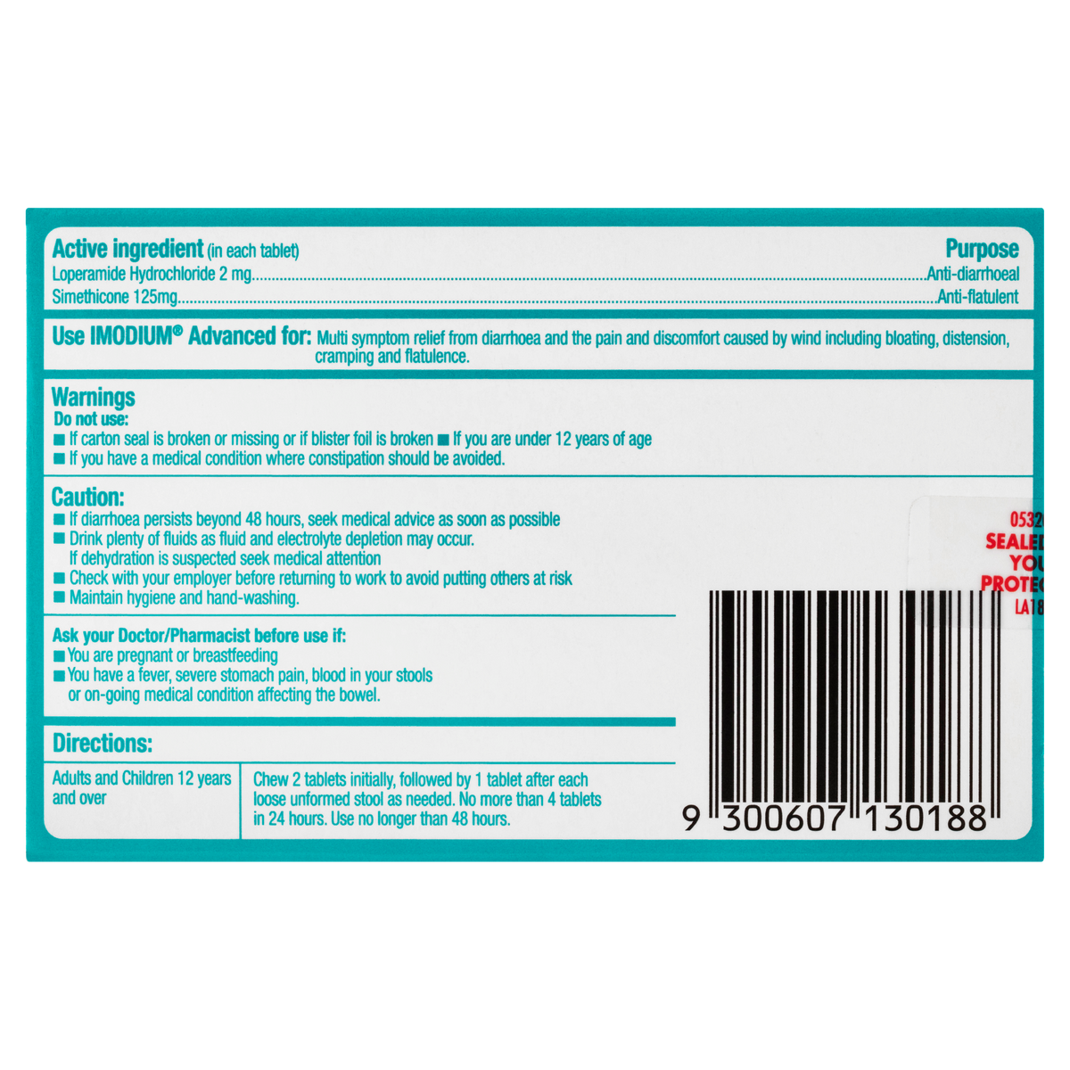 Buy Imodium Advanced 6 Tablets – Alive Pharmacy Warehouse