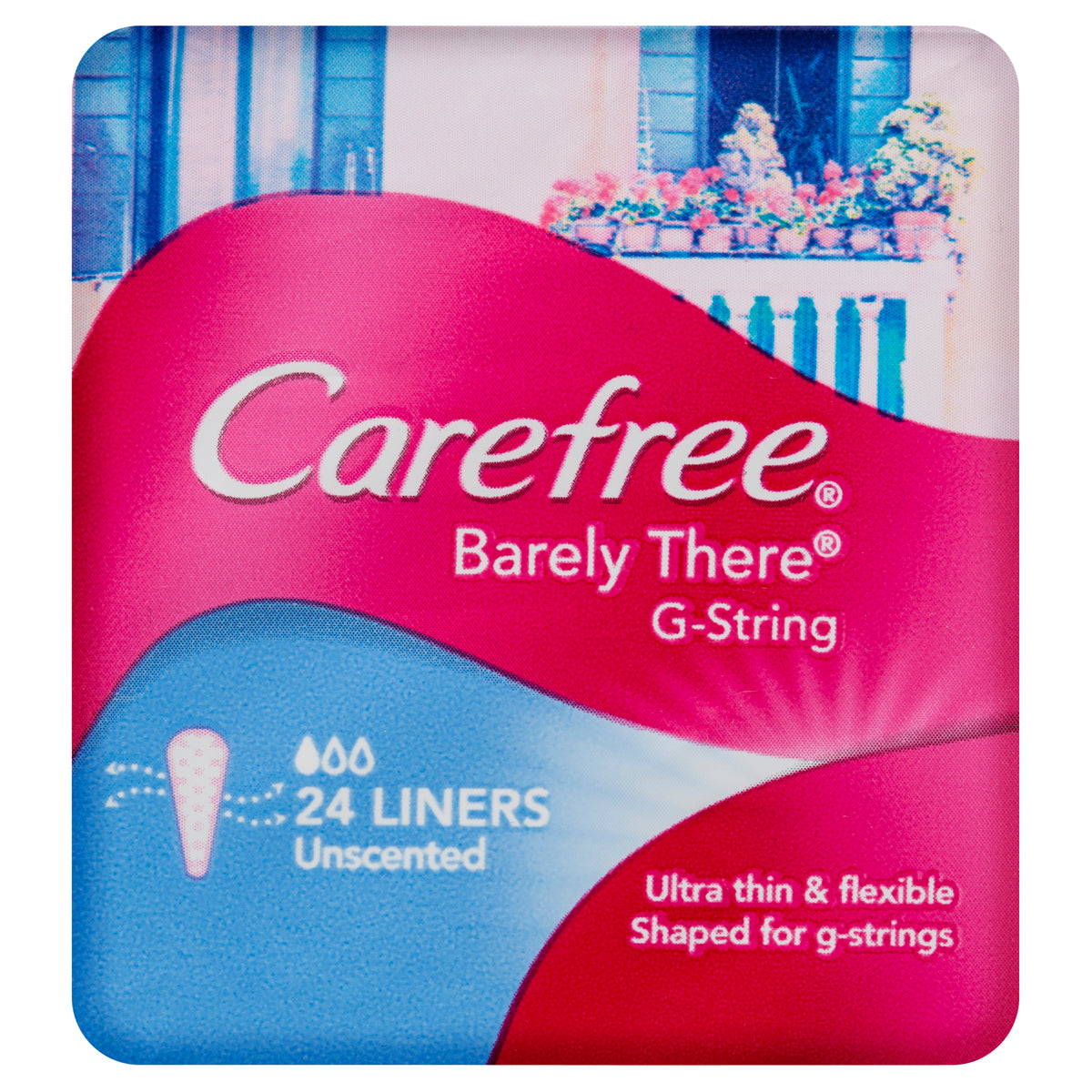 Buy Carefree Barely There G-String Unscented Panty Liners 24 Pack ...