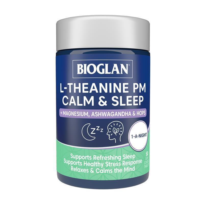 Bioglan L-theanine Pm Calm + Sleep 50 Tablets – Alive Pharmacy Warehouse