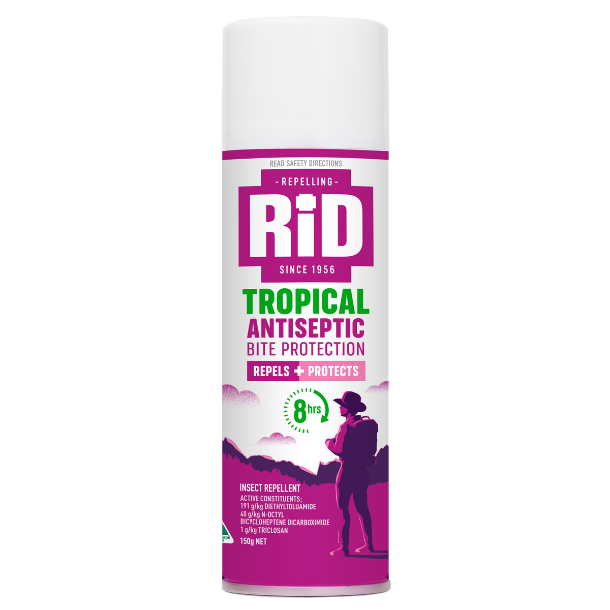 Buy RID Tropical Antiseptic Bite Protection Aerosol 150g – Alive ...