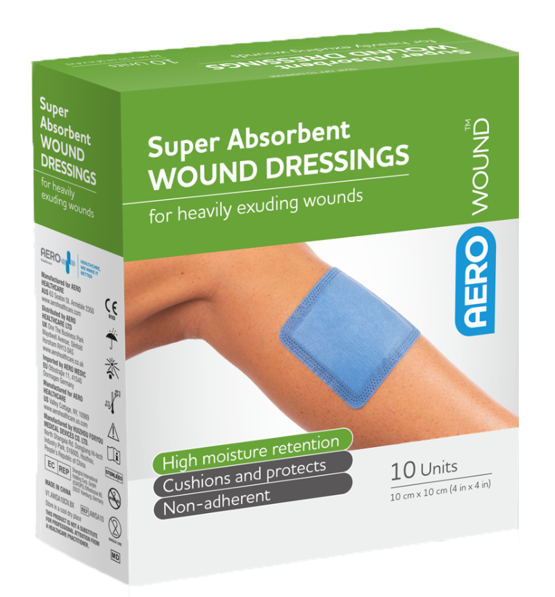 Buy AeroWound Super Absorbent Wound Dressing 10 x 10cm 1 Dressing ...