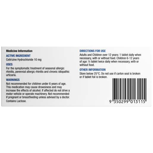 Chemist Own C Zine 10mg 70 Tablets – Alive Pharmacy Warehouse