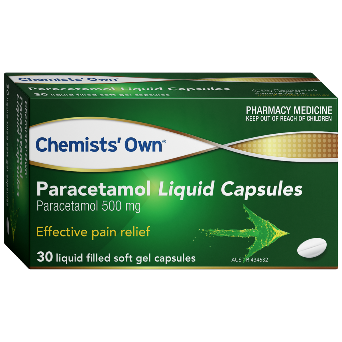 Chemists Own Paracetamol 30 Liquid Capsules – Alive Pharmacy Warehouse