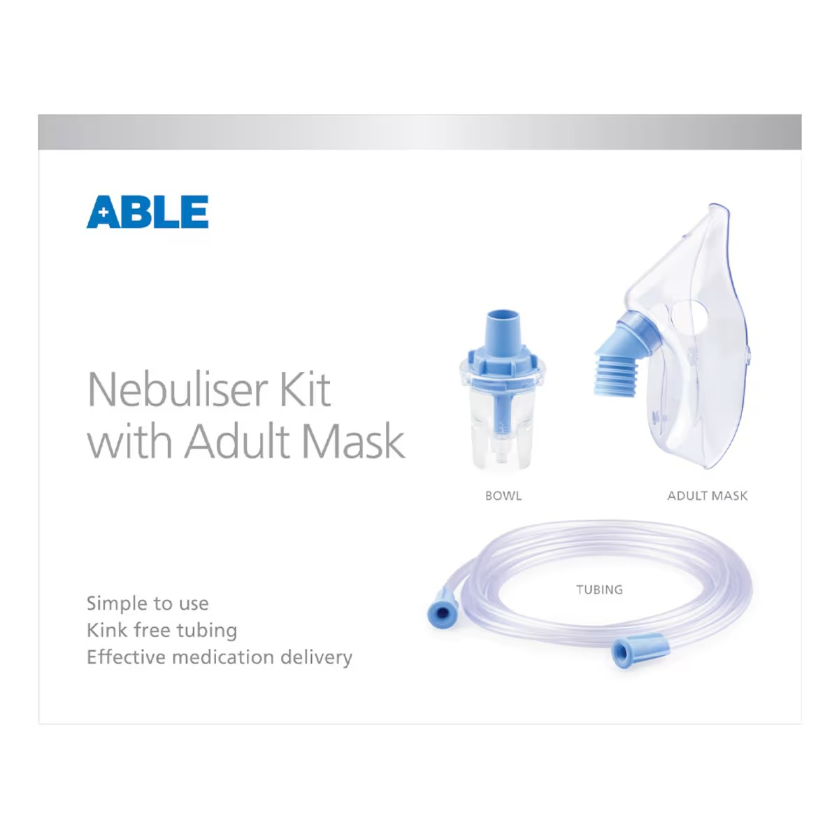 Able Nebuliser Kit With Adult Mask – Alive Pharmacy Warehouse