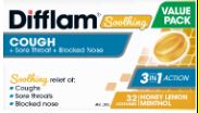 Difflam Soothing Cough + Sore Throat + Blocked Nose Lozenge 16 pack ...