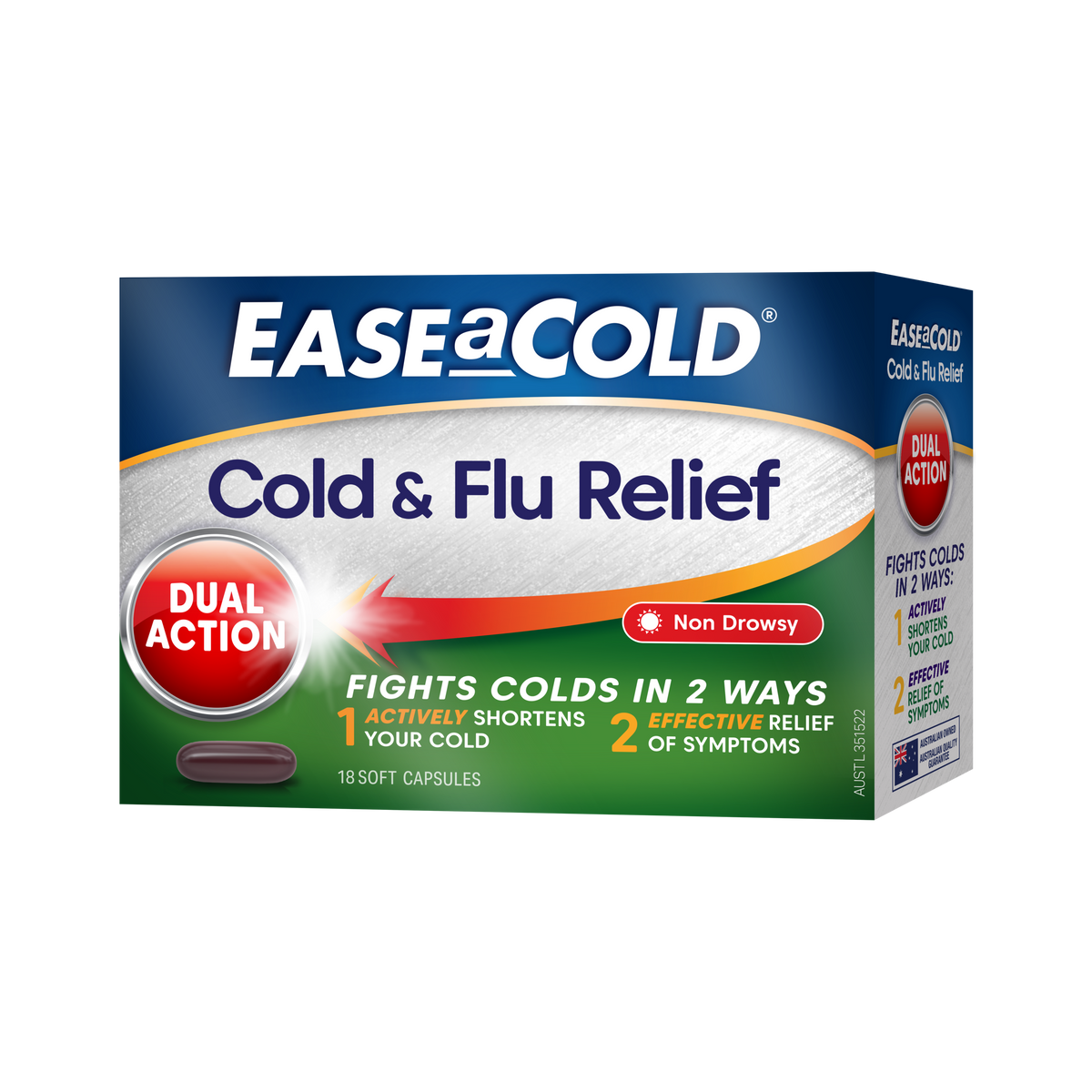 Buy Ease A Cold Cold & Flu Relief 18 Capsules – Alive Pharmacy Warehouse