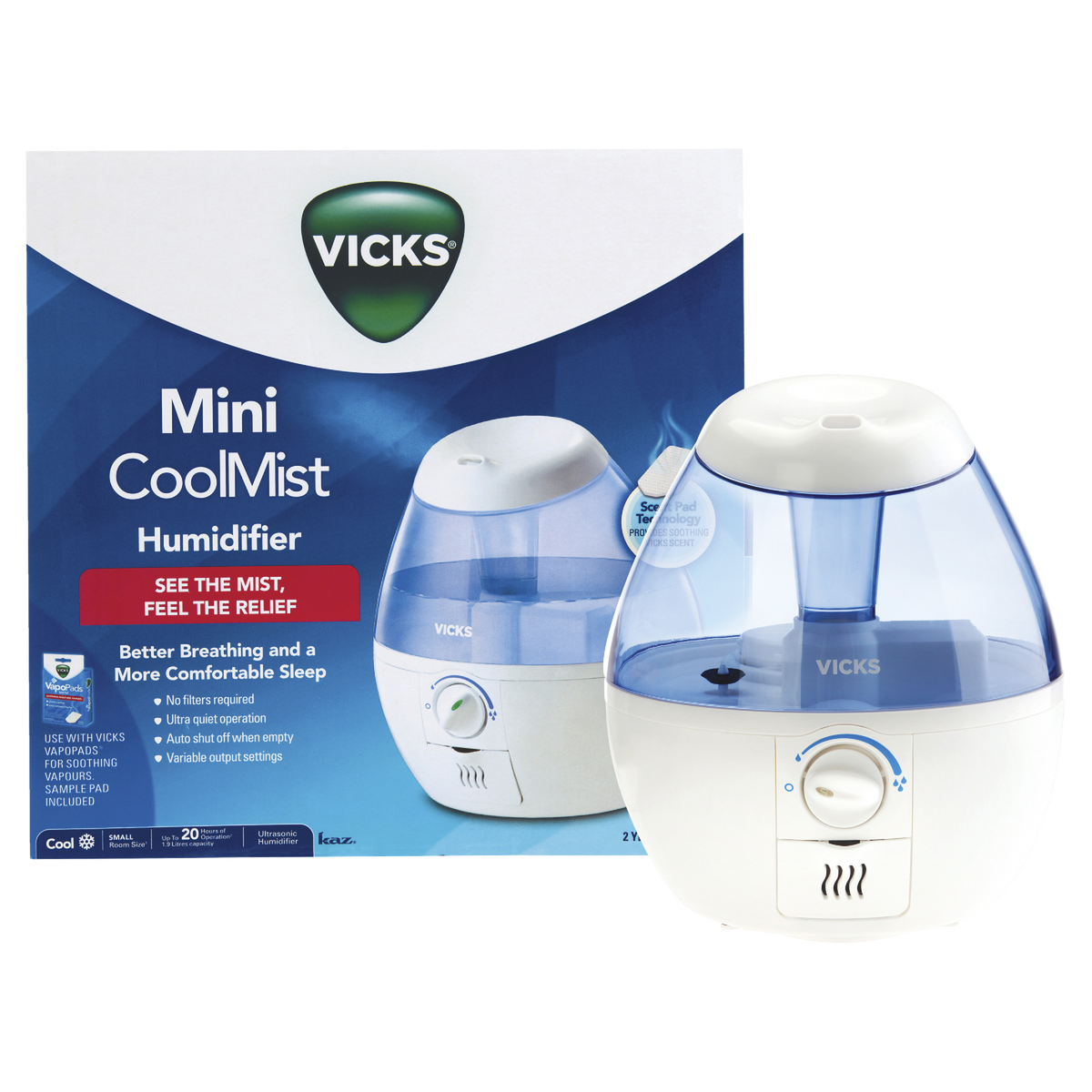 Buy Vicks Mini CoolMist Humidifier – Alive Pharmacy Warehouse