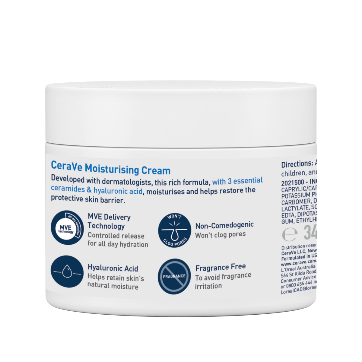 Buy CeraVe Moisturising Cream 340g – Alive Pharmacy Warehouse