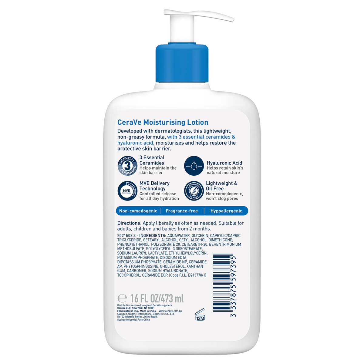 Buy CeraVe Moisturising Lotion 473ml – Alive Pharmacy Warehouse