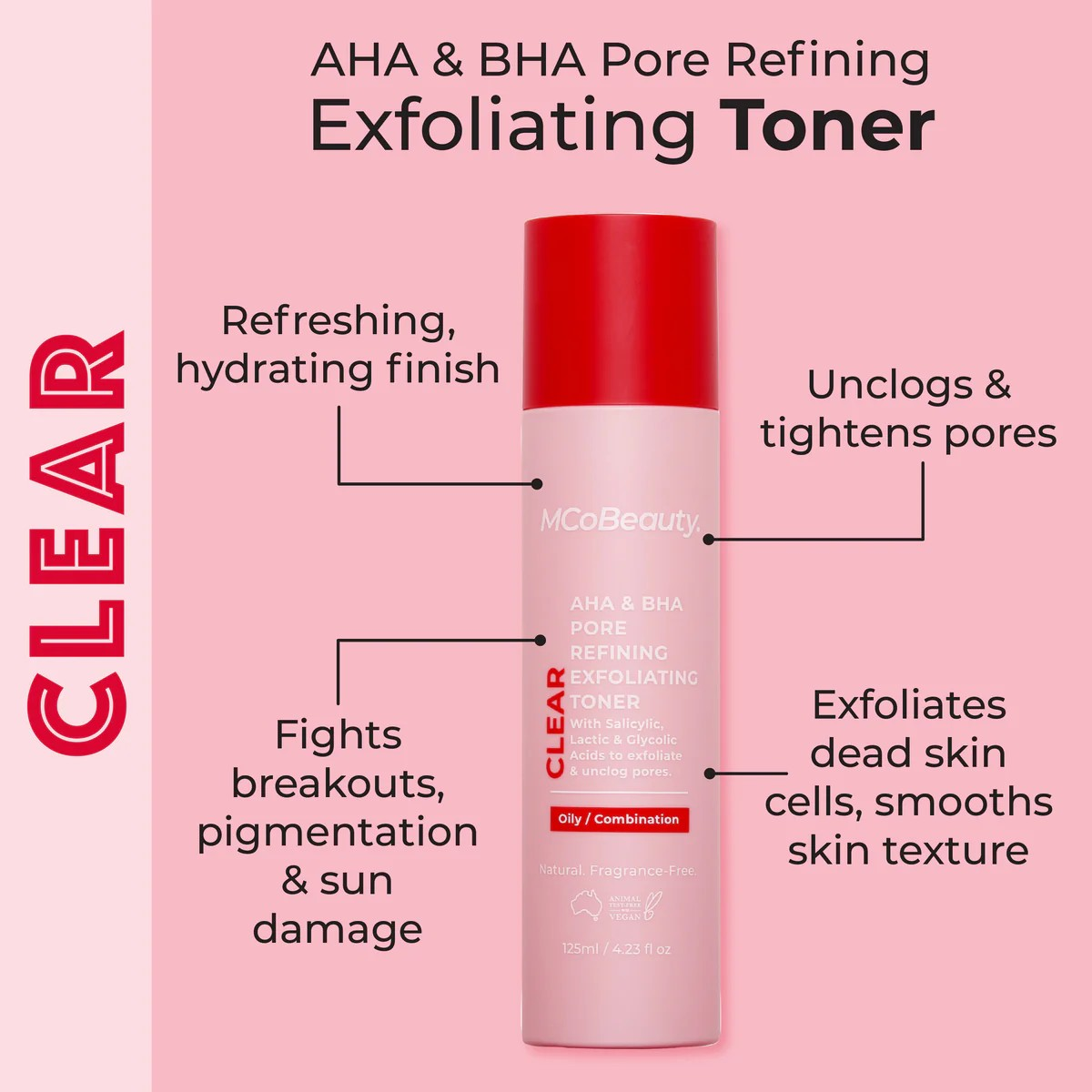 Buy McoBeauty Exfoliating Toner 125ml – Alive Pharmacy Warehouse