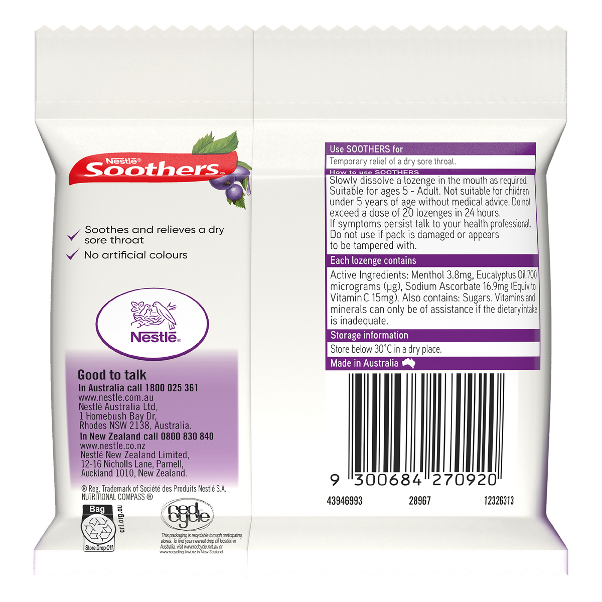 Nestle Soothers Blackcurrent 10 Lozenges 3 Pack – Alive Pharmacy Warehouse
