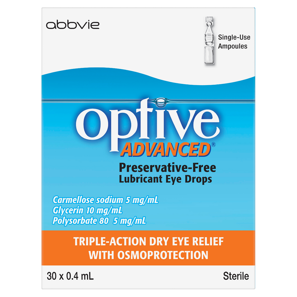 Buy Optive Advanced Preservative-Free Lubricant Eye Drops 30 x 0.4mL ...