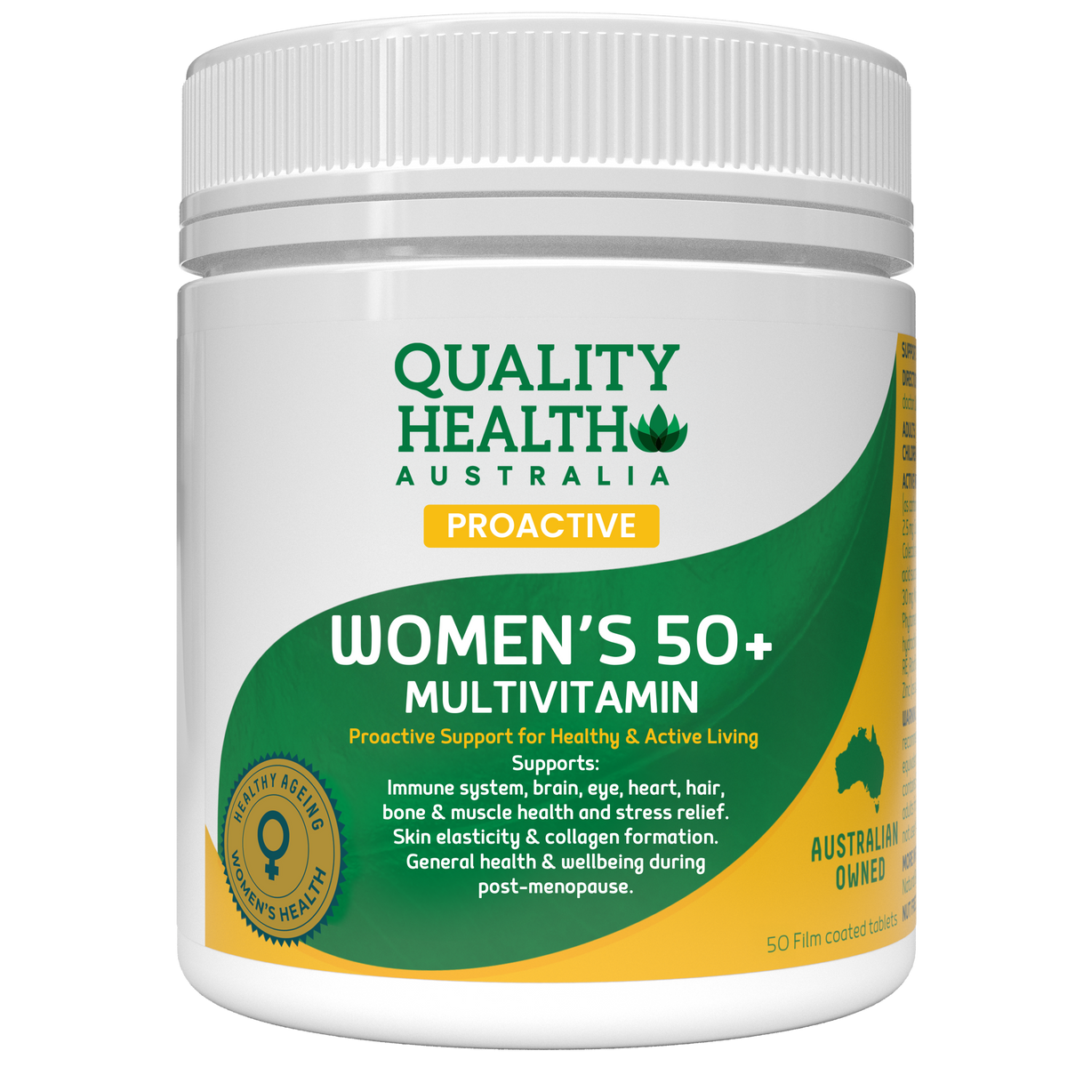 QUALITY HEALTH PROACTIVE WOMEN'S 50+ MULTIS 50 Tablets – Alive Pharmacy ...