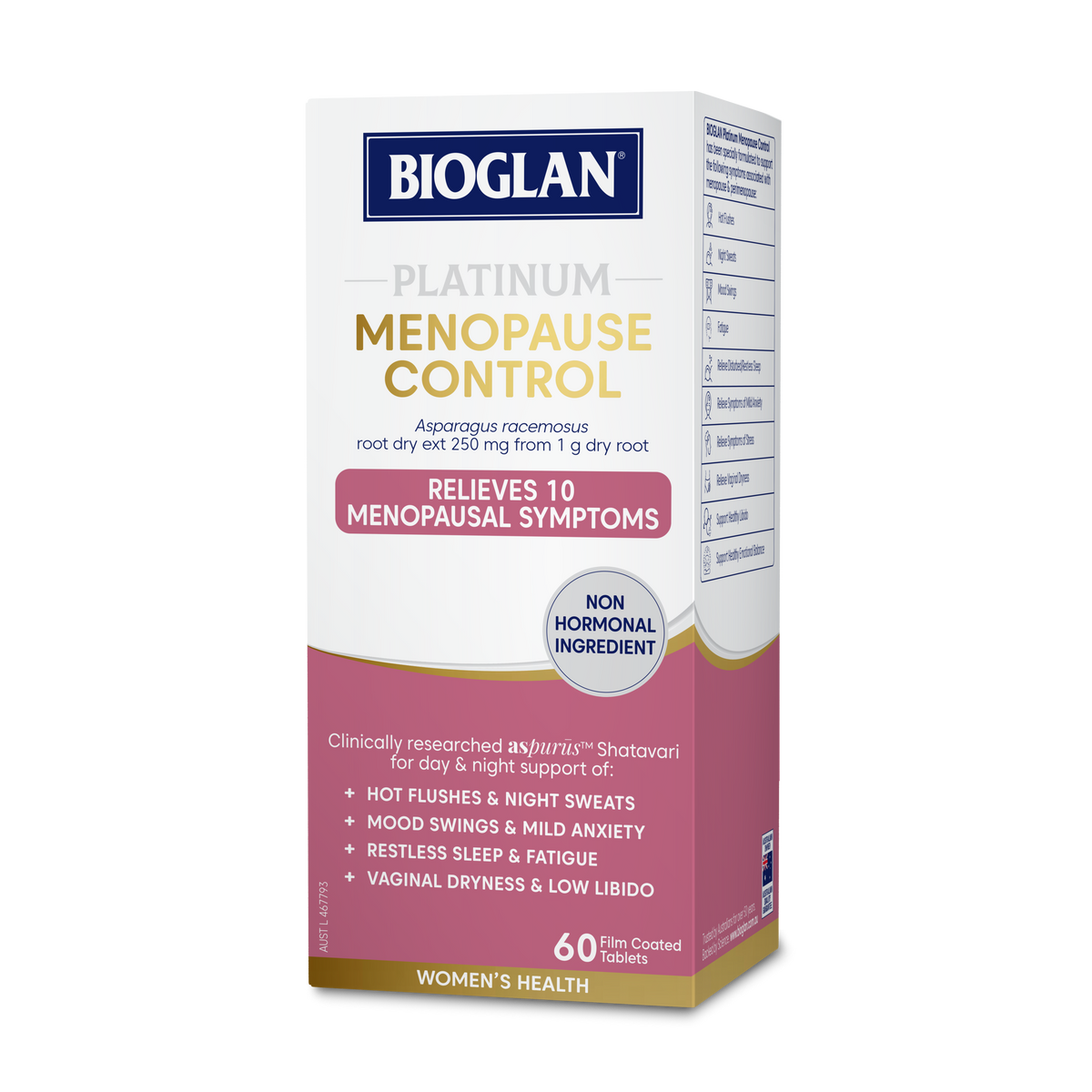 Bioglan Platinum Menopause Control 60 Tablets – Alive Pharmacy Warehouse