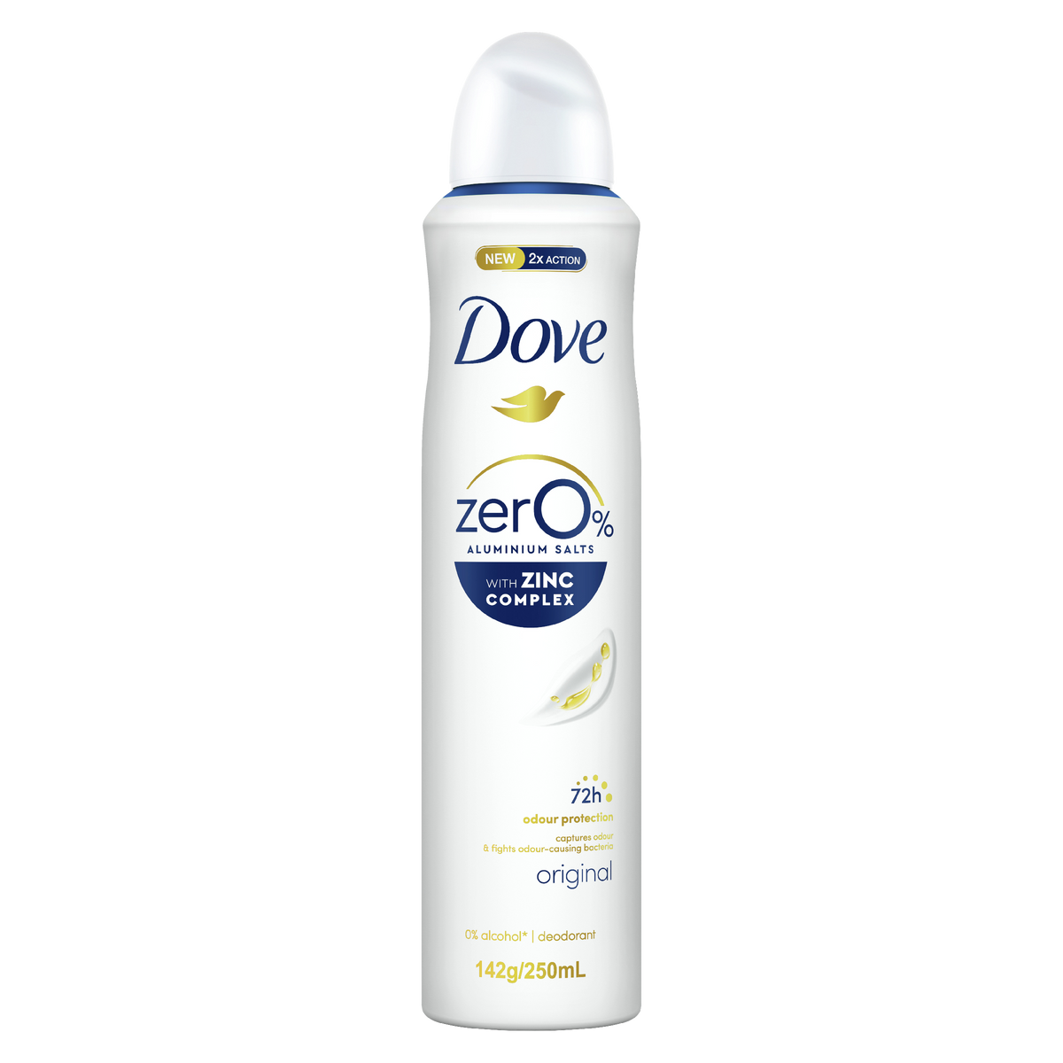 Dove Womens Deodorant Original Zero Aluminium 250mL – Alive Pharmacy ...