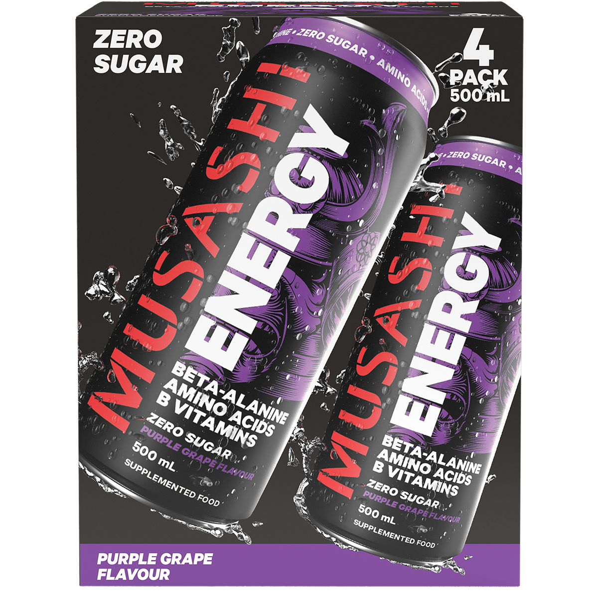 Buy Musashi Energy Drinks 500ml x 4 Pack – Alive Pharmacy Warehouse