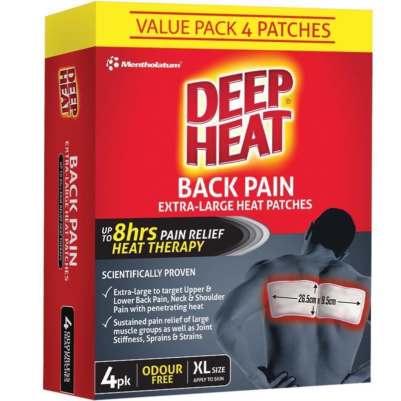 Deep Heat Back Patches 4 Pack – Alive Pharmacy Warehouse