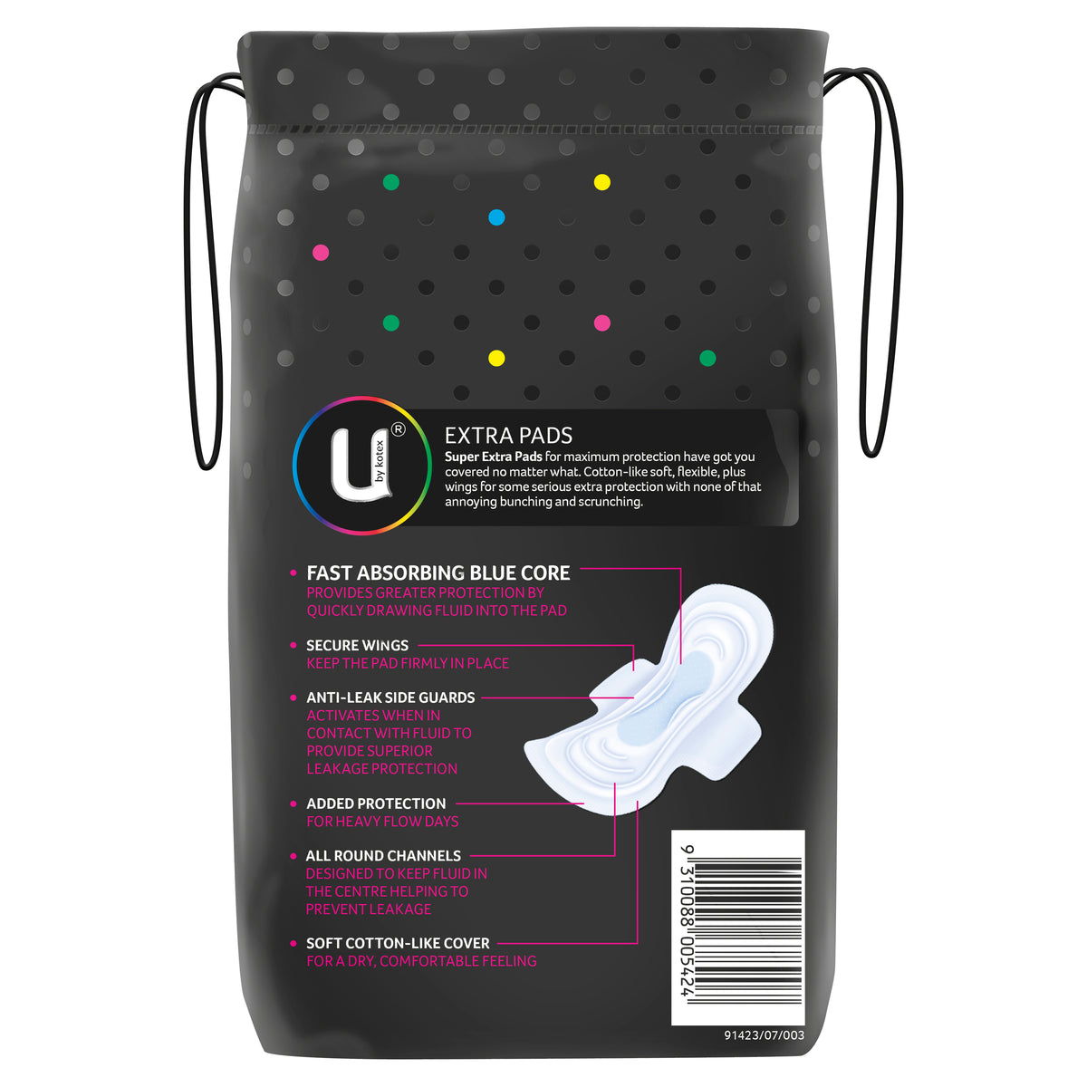 Buy U by Kotex Super Extra Pads With Wings, 14 Pads – Alive Pharmacy ...