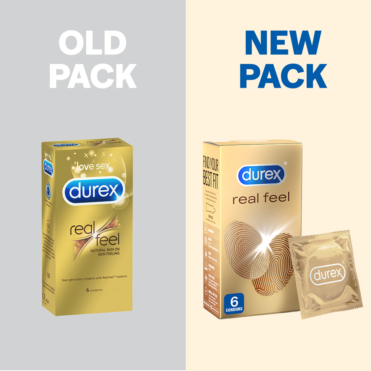 Buy Durex Real Feel Condoms Natural Skin Feeling 6 Pack – Alive ...