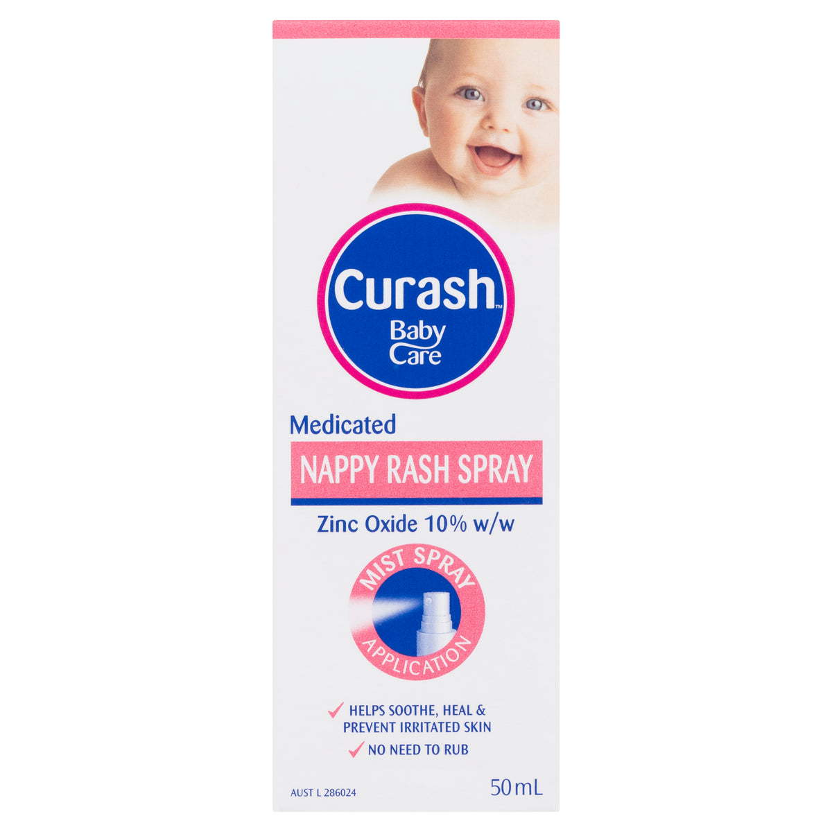 Buy Curash Babycare Medicated Nappy Rash Spray 50mL – Alive Pharmacy ...