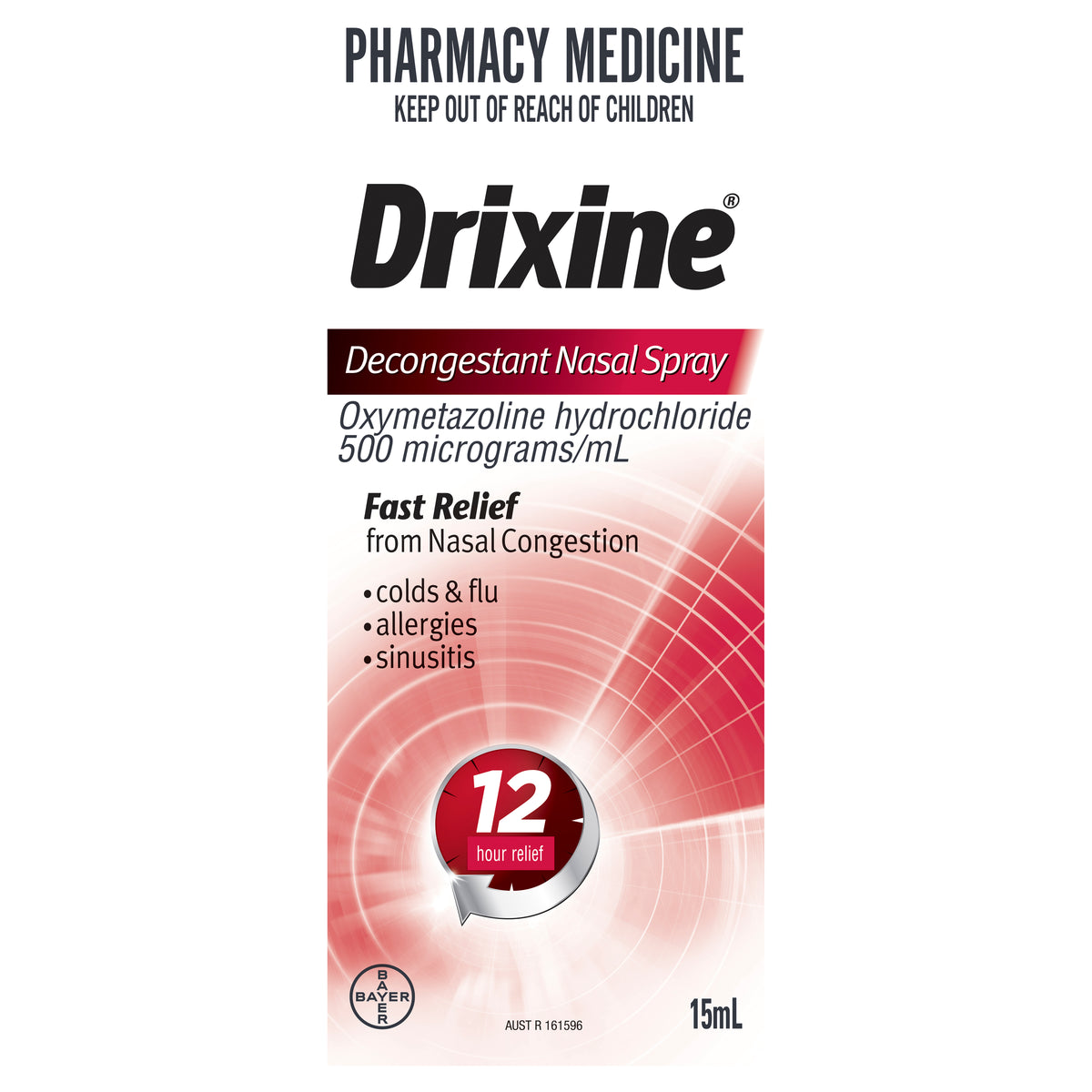 Buy Drixine Adult Nasal Spray 15mL – Alive Pharmacy Warehouse