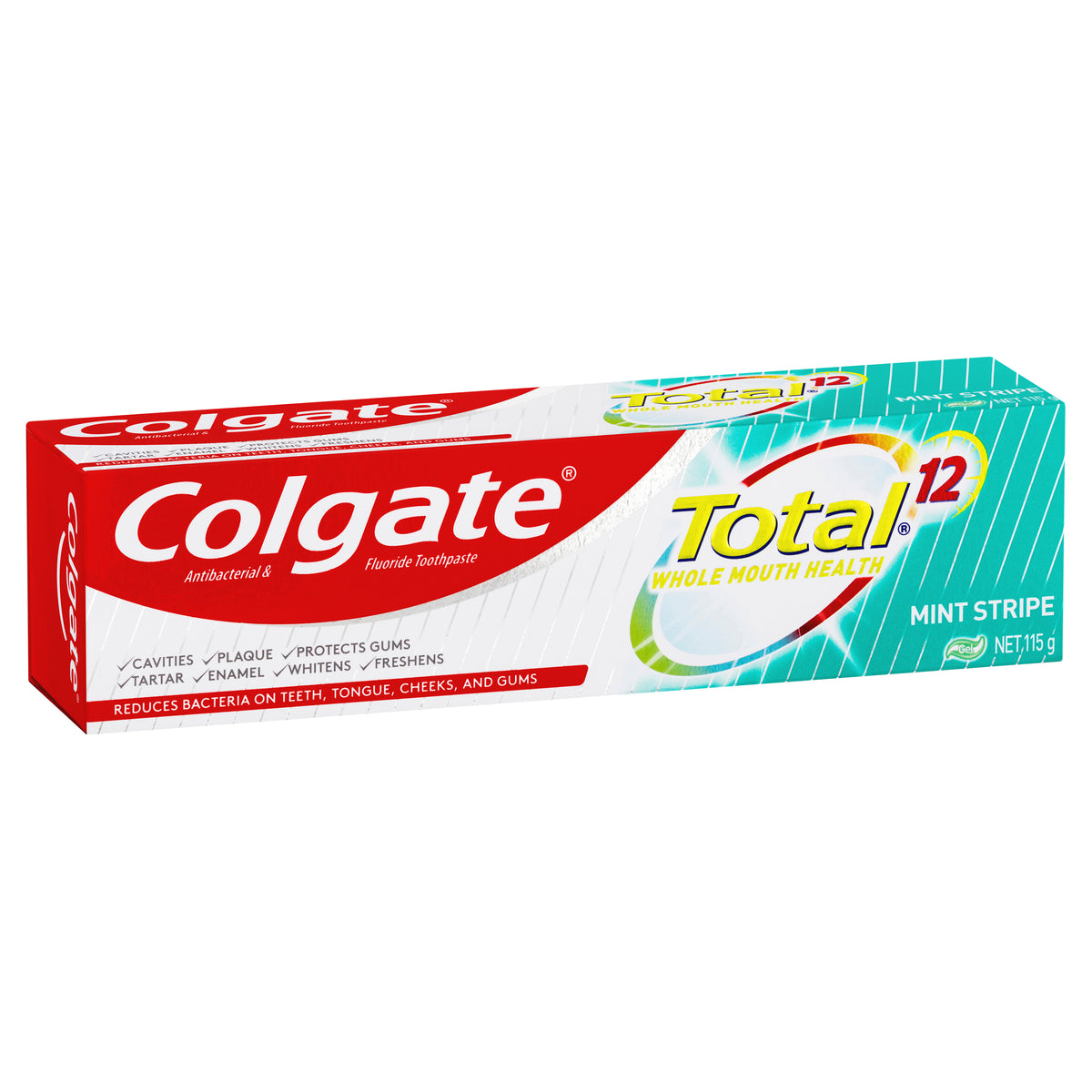 Buy Colgate Total Mint Stripe Antibacterial & Fluoride Gel Toothpaste ...