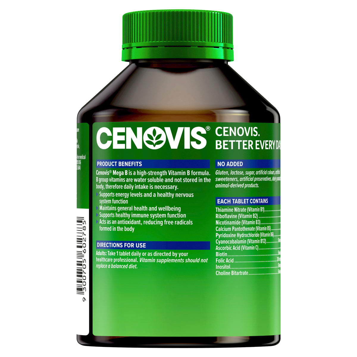 Buy Cenovis Mega B 200 Tablets – Alive Pharmacy Warehouse