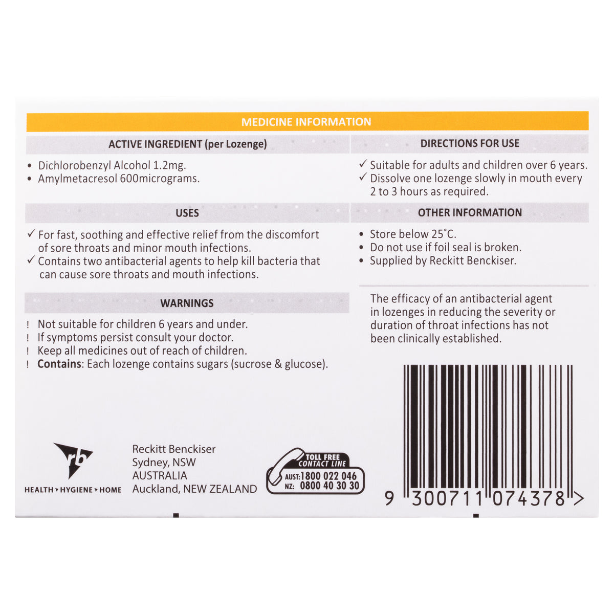 Buy Strepsils Double Antibacterial Soothing Sore Throat Lozenges Honey ...