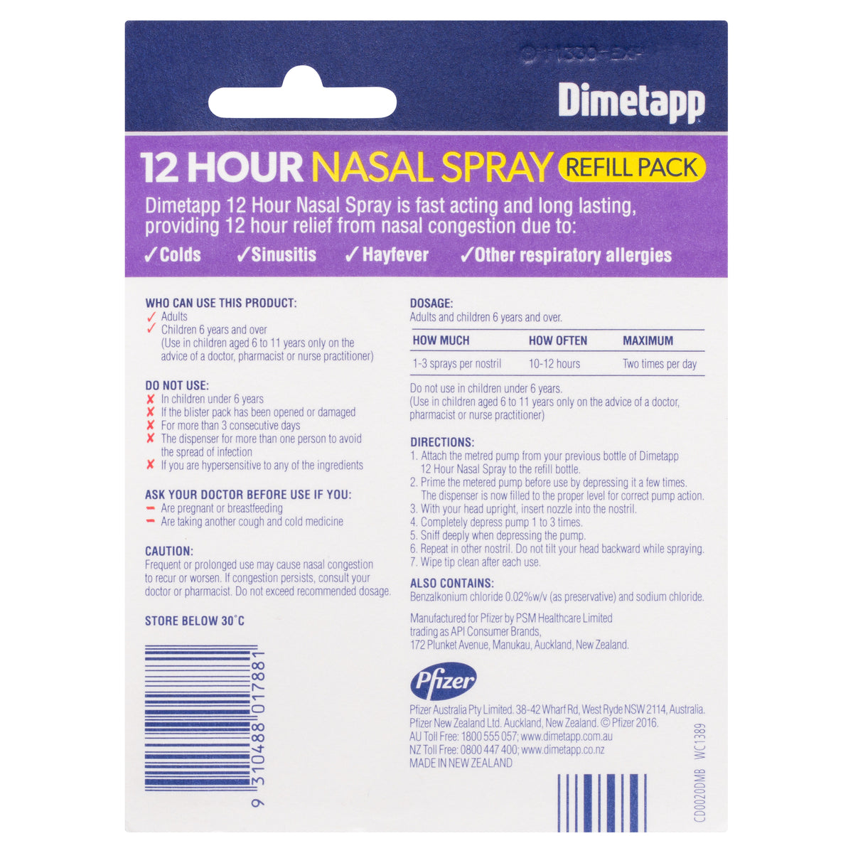 Buy Dimetapp Nas SuperRefill 20mL – Alive Pharmacy Warehouse