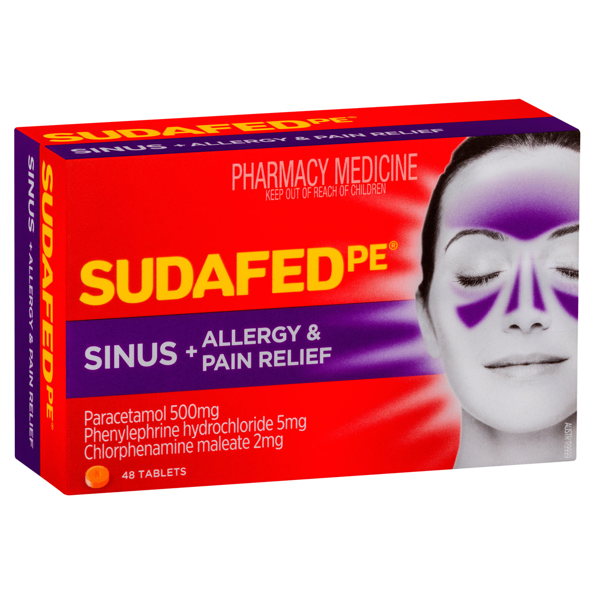 Buy Sudafed Phenylephrine Sinus + Allergy & Pain Relief 48 Tablets ...